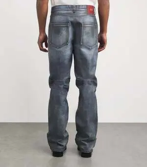 424 Denim-effect Leather Trousers
