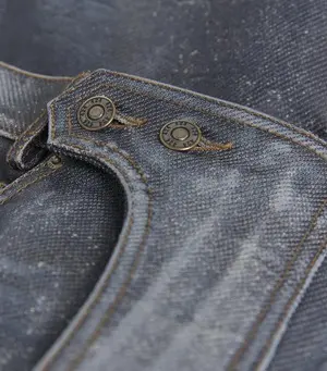 424 Denim-effect Leather Trousers