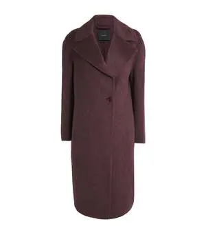JOSEPH Brushed Double-faced Alpaca-wool-silk Yves Coat
