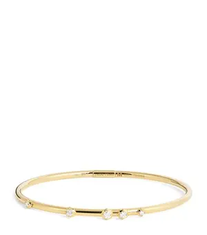 JADE TRAU Yellow And Diamond Constellation Plié Bangle - Gold