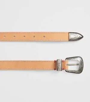 Eleventy Nubuck Leather Belt