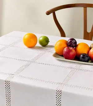 DEA Linen Embroidered Liri Tablecloth