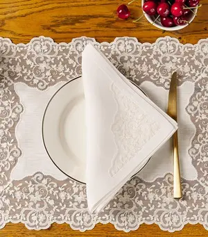 DEA Linen Lace-trim Elite Napkin