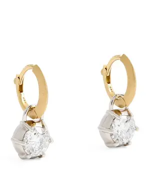 JADE TRAU Sienna Diamond Huggie Earrings - Gold