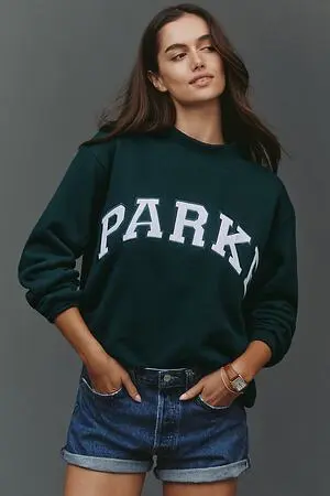 PARKE Varsity Mock-Neck Sweatshirt Forest