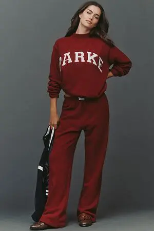 PARKE Varsity Mock-neck Sweatshirt - Maroon