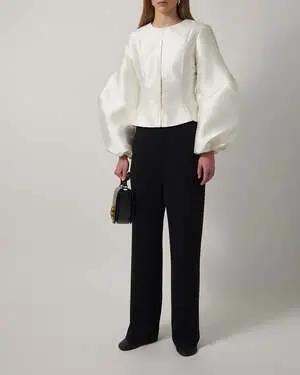 MALINA Vendela Balloon Sleeve Blouse - Ivory