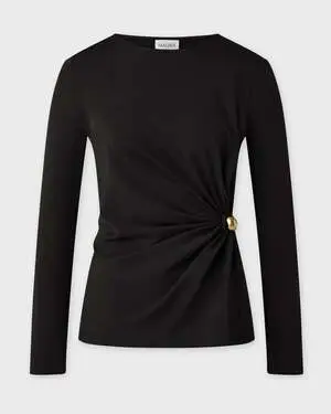 MALINA Mailey Jersey Top - Black