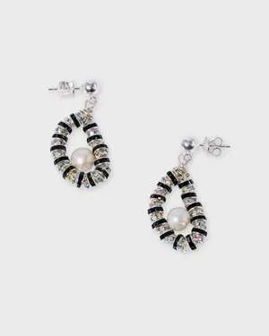 PEARL OCTOPUSS.Y Tiny Oysters Earrings - Zebra