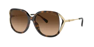 COACH HC8396U CR620 Sunglasses Brown Gradient