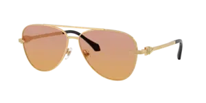 Versace Aviator Sunglasses Clear Fifty Orange,dark Pink