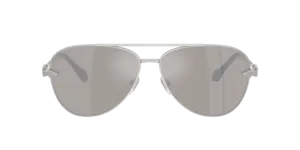 Versace Aviator Sunglasses - Light Grey Mirror Silver 80