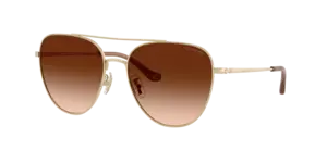 COACH Full Rim Aviator Sunglasses - Brown Gradient