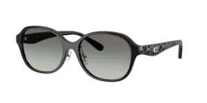 COACH Tortoiseshell Oval Sunglasses - Grey Gradient
