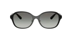 COACH Tortoiseshell Oval Sunglasses - Grey Gradient