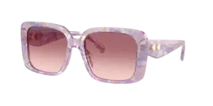 COACH Full Rim Square Frame Sunglasses - Puple Pink Gradient