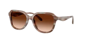 COACH Striated Redwood And Maple Frame Sunglasses - Brown Gradient