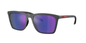 Prada Square Frame Sunglasses - Dark Blue Mirror Violet