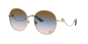 Dolce & Gabbana Round Frame Sunglasses - Pink,blue,brown