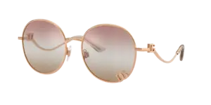 Dolce & Gabbana Round Frame Sunglasses - Pink,brown