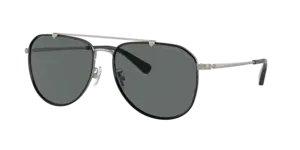 COACH Sunglasses Grey Solid Polarized
