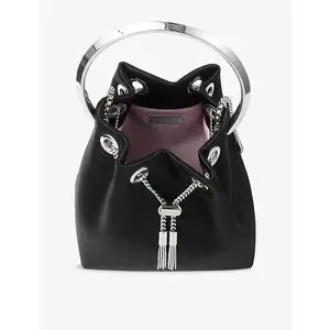 JIMMY CHOO Top-handle Bag With Bracelet Handle - Black/silver