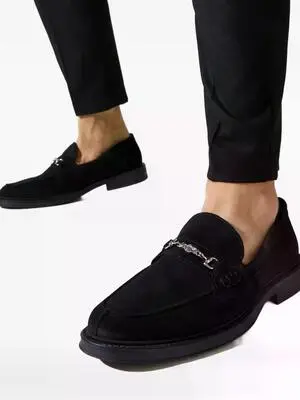 Filling Pieces Rounded Toe Suede Loafers