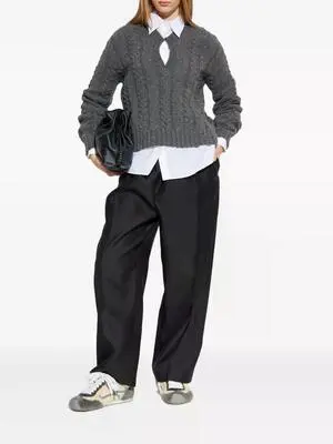 Loewe Cable-knit Keyhole Knitwear
