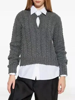 Loewe Cable-knit Keyhole Knitwear
