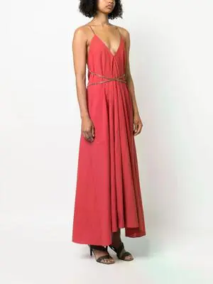 Brunello Cucinelli Open-back Cotton Maxi Dress