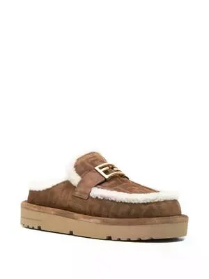 Fendi Logo Buckle Mules