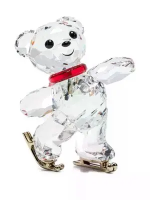 SWAROVSKI Kris Bear 130th Anniversary Crystal Ice-skate Bear Figurine - White
