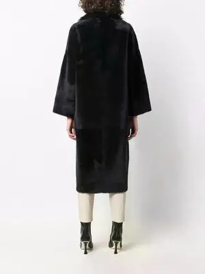 LISKA Single-breasted Shearling Coat