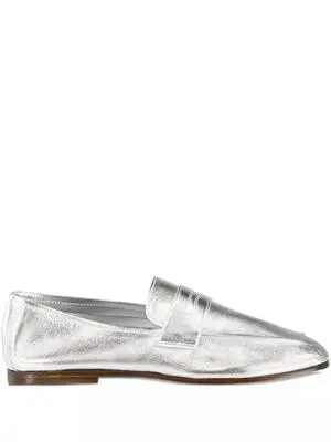 SOPHIQUE Leather Penny-strap Loafers - Silver