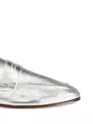 SOPHIQUE Leather Penny-strap Loafers - Silver