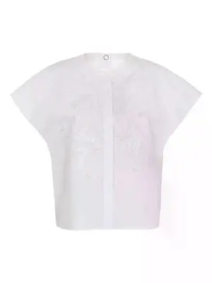 Mantū Floral-embroidered Top