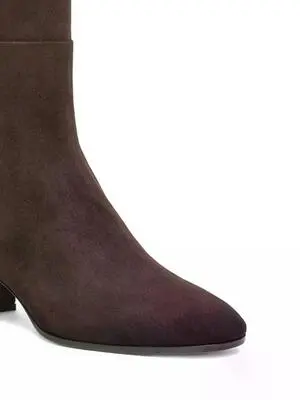 Santoni 50mm Suede Mid-heel Boots
