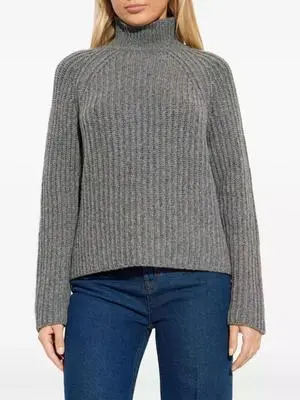 Sease Ribbed Turtleneck Knitwear - Grey