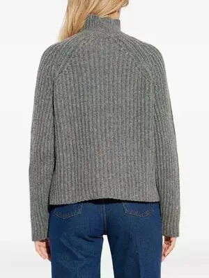 Sease Ribbed Turtleneck Knitwear - Grey