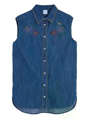 Aspesi Embroidered Sleeveless Shirt