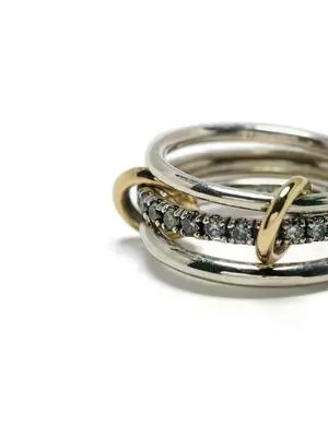 SPINELLI KILCOLLIN Petunia Diamond Three-link Ring