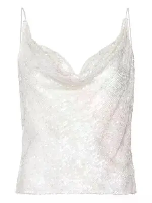 Lapointe Sequin Cowl-neck Top