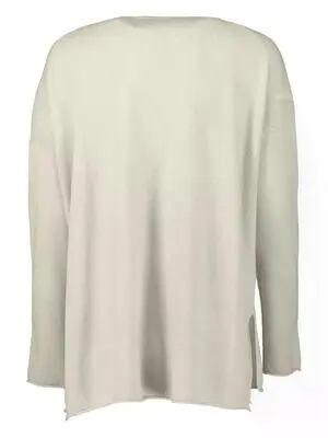 ALLUDE V-neck Side-split Sweater