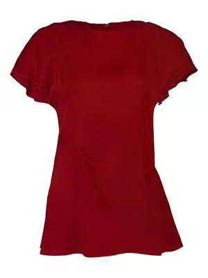 Victoria Beckham Draped Ruffle Top