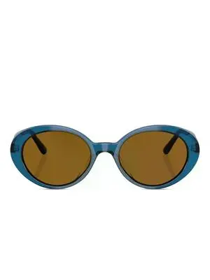 Oliver Spencer Lumar Oval-frame Sunglasses - Blue