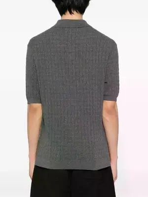 WAX LONDON Diamond Stripe Knitted Polo Shirt