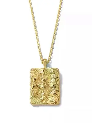 David Webb 18k Yellow Aquarius Pendant Necklace - Gold