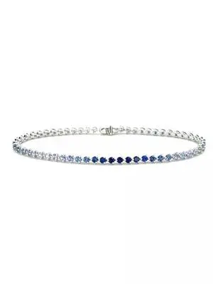LISA NIK 18k White Gold Sapphire Bracelet - Blue