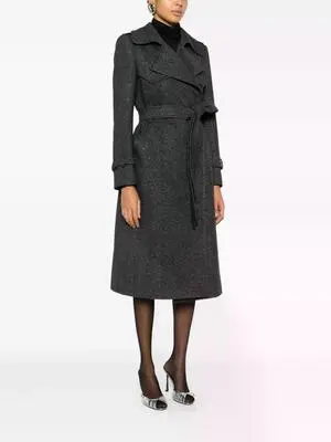 Tagliatore Belted Carola Coat - Grey