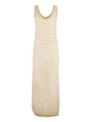 Brunello Cucinelli Striped Midi Dress